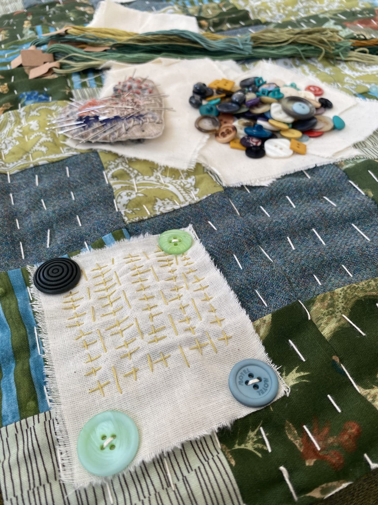 An introduction to slow stitch and mindfulness with Helen Birmingham ...